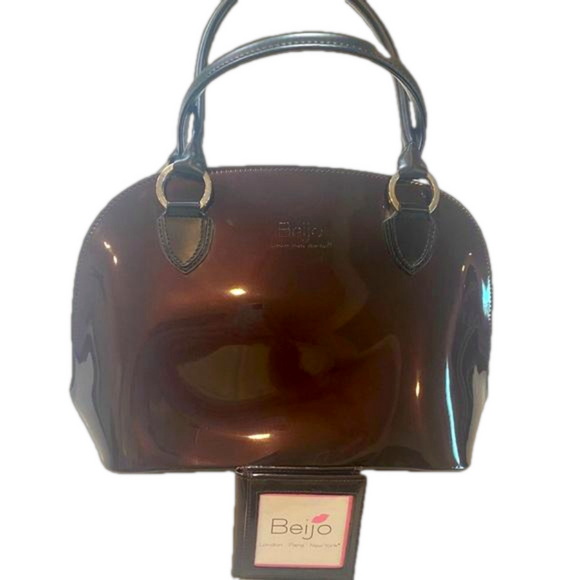 Beijo | Bags | Vintage Beijo London Paris New York Purpleplum Metallic ...